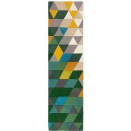 L&auml;ufer FLAIR RUGS, B:60cm H:10mm L:230cm, bunt, Wolle, Flur, Teppiche, "Prism, modern & geometrisch", mehrfarbig, geometrisches Muster,