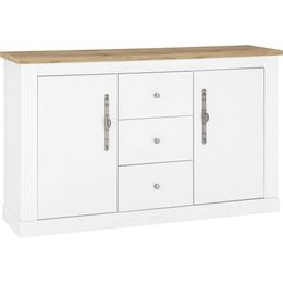 Sideboard Home Affaire, B:146cm H:95cm T:45cm, weiß, Wohnzimmer, Sideboards, "WESTMINSTER TOPSELLER", im romantischen Landhausstil