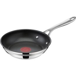 Tefal Bratpfanne "Jamie Oliver Cook Smart, Pfanne Induktion mit Antihaftversiegelung", Ø 20cm + Höhe 5cm, silber, Pfannen, Thermo-Signal bei idealer