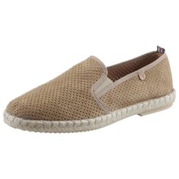 VERBENAS Herren Espadrille "Tom Pacific", Gr. 40, braun, Textil, Veloursleder, Schuhe, Loafer, Slipper, Sommerschuh, Strandschuh mit Stretcheinsätze