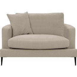 Sessel Home Affaire, B:91cm H:80cm T:97cm, beige, Samtoptik (100% Polyester);Struktur (100% Polyester), Wohnzimmer, Sessel, "Cozy Loungesessel,