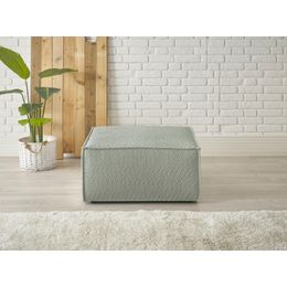 Hocker OTTO HOME, B:80cm H:42cm T:80cm, grün, Bezugstoff aus 90% recyeltem Material ;Aqua Clean ;Gramatur 580g/qm +/- 5%, Wohnzimmer, Hocker,
