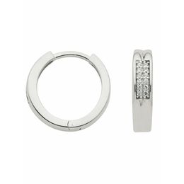 Adelia&acute;s ADELIA ́S Damen Paar Ohrh&auml;nger "1 Paar 333 Wei&szlig;gold Ohrringe / Creolen mit Zirkonia", Damen, Gold, silber, Gold, Ohrringe, 333 Gold mit Zirkonia