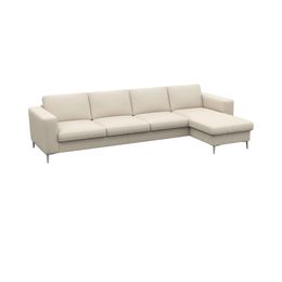 Ecksofa FLEXLUX, B:295cm H:85cm T:159cm, wei&szlig;, Wohnzimmer, Sofas, "Fiore, super Sitzkomfort durch Kaltschaum im Sitz, L-Form", breite Armlehnen, F&uuml;&szlig;e