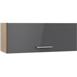 Klapph&auml;ngeschrank Optifit, B:90cm H:35,2cm T:34,9cm, schwarz, Spanplatte, Schr&auml;nke, "Klara", Breite 90 cm