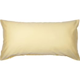 Kissenbezug Janine, B:80cm L:40cm, gelb, Mako-Satin, Mako-Satin, Kissenbez&uuml;ge, "Colors Mako Satin", mit Rei&szlig;verschluss, uni Kissenh&uuml;lle, feinf&auml;dig,
