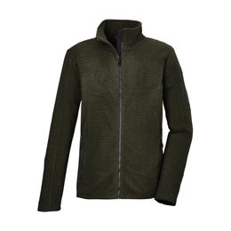 Killtec Herren Fleecejacke "KOW 90 MN KNTFLC JCKT", gr&uuml;n, Gr. M, 100% Polyester, Jacken, Microfleecejacke mit Stehkragen, verschlie&szlig;baren Taschen,