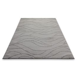 Teppich OTTO HOME, B:120cm H:12mm L:170cm, grau, Polyester, Wohnzimmer, Teppiche, "Adlee", Kurzflorteppich, gewebt, geometrisch, Wohnzimmer, modern,