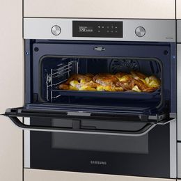 Samsung Pyrolyse Backofen "NV7B5775XDK", B:59,5cm H:59,6cm T:57,1cm, schwarz, Backöfen, Dual Cook Flex – Ein Ofen. Zwei Garräume. Flexible Tür.