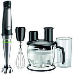 Braun Stabmixer "MultiQuick 7 MQ 7075X - 1000W, Stufenlosregulierbar, Küchenmaschine", H:39cm, schwarz, Mixer, Dynamische Klinge, Spritzschutz, Extra