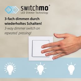 JUST LIGHT Pendelleuchte "RITUS", 1, &Oslash; 3,9cm, 1 Stk., grau, Esszimmer, Leuchten, LED, dimmbar, Switchmo