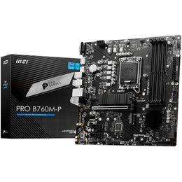 MSI Mainboard "PRO B760M-P", B:24,38cm T:24,38cm, schwarz, Mainboards