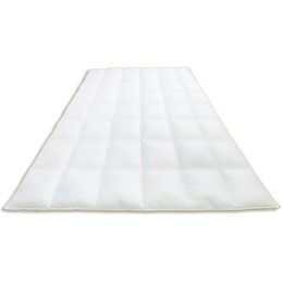 Daunenbettdecke Frau Holle, B:200cm L:200cm, weiß, Bezug: 100% Baumwolle. Füllung: 90% Gänsedaunen, 10% Gänsefeder, Bettdecken, "Ava", hoher