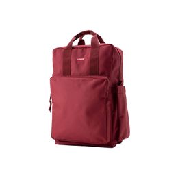 Levi's LEVI'S Damen Schultertasche "Rucksack LEVI'S L-PACK LARGE RECYCLED", rot, Obermaterial: 100% Polyester PES., Taschen