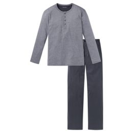 Schiesser Herren Schlafanzug "Pyjama", Gr. S, grau, Obermaterial: 100% Baumwolle CO., Homewear-Sets