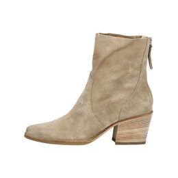 Paul Green Damen Stiefelette "Paul Green Stiefelette Veloursleder", Gr. 38, beige, Veloursleder, Schuhe
