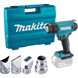 Makita Akku-Heißluftgebläse "DHG181ZK", B:7,9cm H:25,5cm L:17,3cm, gelb, Heißluftgeräte, LXT 18V • 120-200 l/min • 550 C, mit Koffer, ohne Akku und
