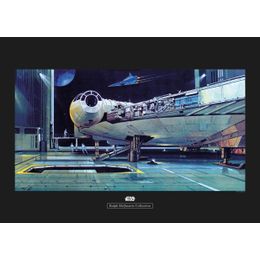 Komar Bild "Star Wars Classic RMQ Falcon Hangar", B/H/T: 70cm x 50cm, Star Wars, 1 Stk., bunt, Wohnzimmer, Bilder, Wandbild zur Dekoration im