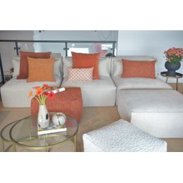 HOCK Dekokissen H.O.C.K., B:60cm H:10cm L:60cm, orange, Obermaterial: 100% Polyester. F&uuml;llung: 100% Polyester, Dekokissen_Sitzkissen_Kissenh&uuml;llen,