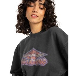 Billabong Damen Sweatshirt "Diamond", schwarz, Gr. M, Obermaterial: 55% Walkfrottier, 25% Walkfrottier, 20% Microfaser;, Sweatshirts