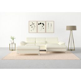 Sit & More Ecksofa SIT & MORE, B:295cm H:87cm T:180cm, wei&szlig;, Wohnzimmer, Sofas, "Cabrio L-Form, B: 295 cm, mit Sitztiefen-, Arm- & Kopfteilverstellung", 2