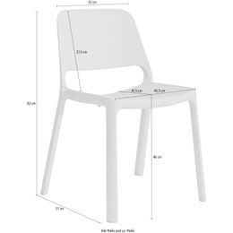 mayer Sitzm&ouml;bel Stapelstuhl MAYER SITZM&Ouml;BEL, B:55cm H:82cm T:51cm, blau, Polypropylen, Esszimmer, St&uuml;hle, "Stapelstuhl myNUKE", stapelbar