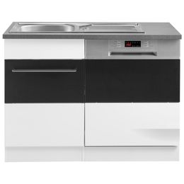 Sp&uuml;lenschrank KOCHSTATION, B:110cm H:85cm T:60cm, grau, K&uuml;che, Schr&auml;nke, "KS-Trient", 110 cm breit, inkl. T&uuml;r/Socke f&uuml;r Einbaugeschirrsp&uuml;ler