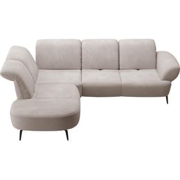 Sit & More Ecksofa SIT & MORE, B:302cm H:91cm T:270cm, grau, 100%Polyester, Wohnzimmer, Sofas, "Dance, L-Form, inkl. Sitztiefenverstellung", inkl. Click&Seat,