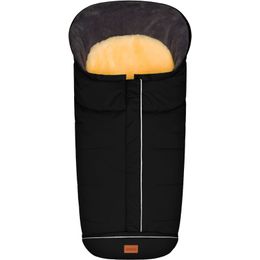 fillikid Kinder Fu&szlig;sack "Nanga Lammfell, Winterfu&szlig;sack", schwarz, Lammfell, Polyester, Fu&szlig;s&auml;cke