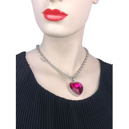 Allg&auml;u Rebell ALLG&Auml;U REBELL Damen Kette mit Anh&auml;nger "Rosalind", pink, Basic, Metall, Halsketten, mit Herzanh&auml;nger