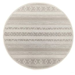 Teppich the carpet, H:1mm &Oslash;:120cm, beige, Polypropylen, Flur, Teppiche, "Calgary round", moderner robuster In und Outdoor Teppich