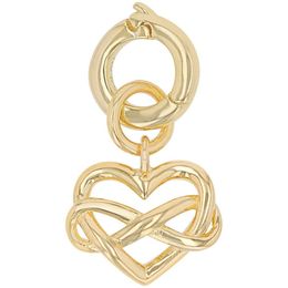 Amor Damen Charm-Einhänger "Herz/Infinity/Unendlichkeitsschleife", gold, Silber 925 (Sterlingsilber), Charms