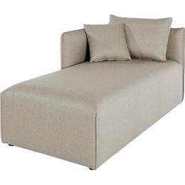 Ottomane OTTO HOME, B:90cm H:74cm T:172cm, beige, Samtoptik (100% Polyester);Struktur (100% Polypropylen);Webstoff (100% Polyester);Struktur fein