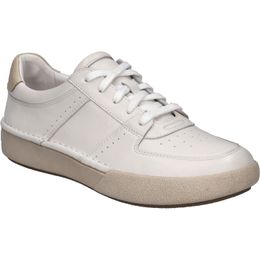 Josef Seibel Damen Sneaker "Claire 19, weiss-beige", Gr. 36, weiß, Obermaterial: 100% Rindsleder Leather cow., Schuhe