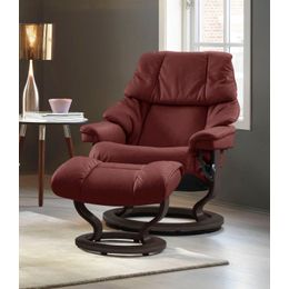Relaxsessel stressless, B:75cm H:96cm T:75cm, rot, Leder BATICK: BATICK ist ein leicht korrigiertes, durchgefärbtes und genarbtes Möbelleder, bei dem