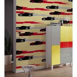 Komar Kindertapete "Disney and Pixar Cars Pattern", B/L: 200mm, Rollen:, beige, Tapeten