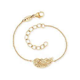 Herzengel Mädchen Armband "Schmuck Geschenk Armkette Flügel", 16cm, Silber 925 (Sterlingsilber), gold, Silber 925 (Sterlingsilber), Armbänder