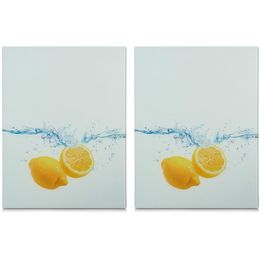 zeller PRESENT Schneide- und Abdeckplatte "Lemon Splash", B/H/L: 40cm x 52cm, 2 Stk., bunt, Herdabdeckplatten, aus ESG-Sicherheitsglas hergestellt