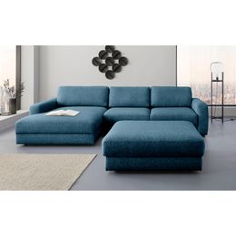Ecksofa Places of Style, B:303cm H:84cm T:176cm, blau, 100% Polyester, Wohnzimmer, Sofas, "Bloomfield, bequem und elegant, OTTOs Choice, Breite