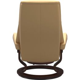 Relaxsessel stressless, B:82cm H:108cm T:81cm, gelb, Wohnzimmer, Sessel, "View", mit Classic Base, Gr&ouml;&szlig;e M,Gestell Braun