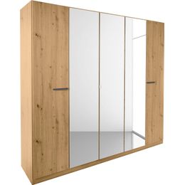 Dreht&uuml;renschrank Rauch, B:226cm H:210cm T:54cm, braun, Holzwerkstoff, Schr&auml;nke, "Kleiderschrank Schrank Garderobe TOPSELLER OTELI inkl.