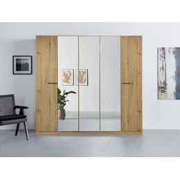Dreht&uuml;renschrank Rauch, B:226cm H:210cm T:54cm, braun, Holzwerkstoff, Schr&auml;nke, "Kleiderschrank Schrank Garderobe TOPSELLER OTELI inkl.