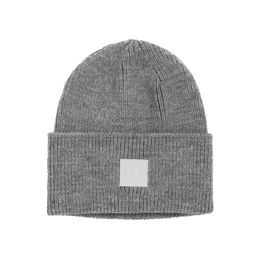 KARI TRAA Damen Beanie "Kyte", grau, unifarben, 100% Polyacryl, M&uuml;tzen, im tollen Rippstrick-Design