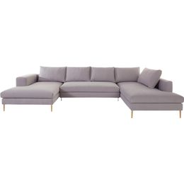 Wohnlandschaft OTTO products, B:351cm H:83cm T:210cm, silber, Luxus-Microfaser: aus recycleten Textilien (100% PES), Sofas, "Finnja, viel Platz,