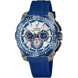 Festina Kinder Chronograph "Chrono Bike 2025", blau, Armbanduhren, Quarzuhr, Armbanduhr, Herrenuhr, analog, Tag, Stoppfunktion