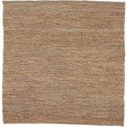 Teppich CarpetFine, B:200cm H:9mm L:200cm, beige, Jute, Wohnzimmer, Teppiche, "Nala, Juteteppich aus Naturfaser", aus 100% Jute, viele Gr&ouml;&szlig;en und