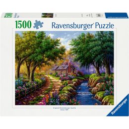 Ravensburger Kinder Puzzle "Cottage am Fluß", bunt, B:80cm H:60cm, Puzzles, Made in Germany