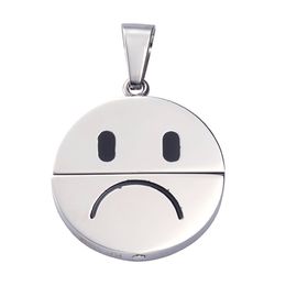 Vivance Damen Kettenanh&auml;nger "Edelstahl Smiley", one-size, Edelstahl, 6,7 g, wei&szlig;, Edelstahl, Schmuckanh&auml;nger