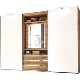 Schwebet&uuml;renschrank wimex, B:300cm H:216cm T:65cm, braun, Schr&auml;nke, "Magic by fresh to go", mit drehbarer Spiegelt&uuml;r