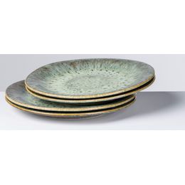 GIPFELST&Uuml;CK Speiseteller "Flussufer", 26,5cm, blau, Speiseteller, Reaktivglasur, au&szlig;ergew&ouml;hnlicher, visueller Farbverlauf, &Oslash; 26,5 cm
